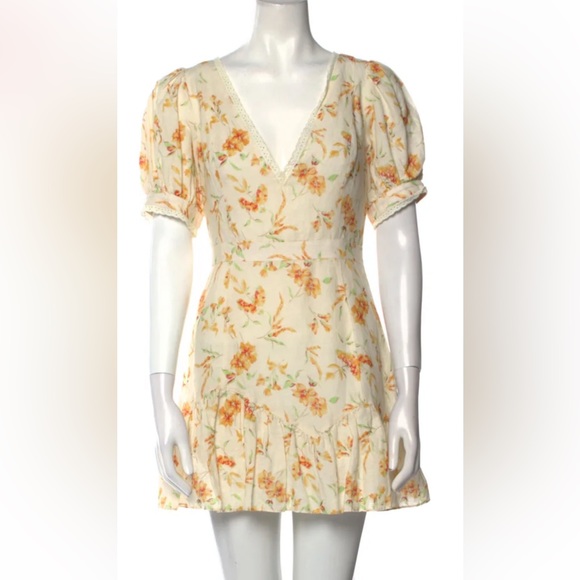 LoveShackFancy | Dresses | Love Shack Fancy Yellow Mini Dress | Poshmark